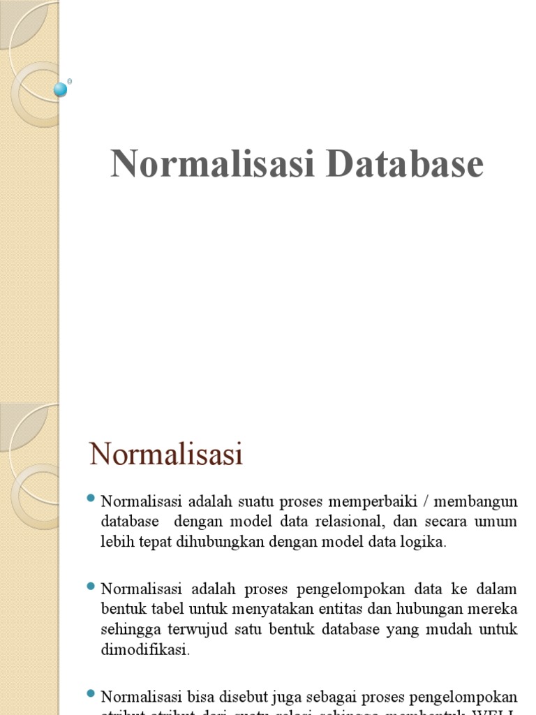 Normalisasi Basis Data - Penjelasan | PDF