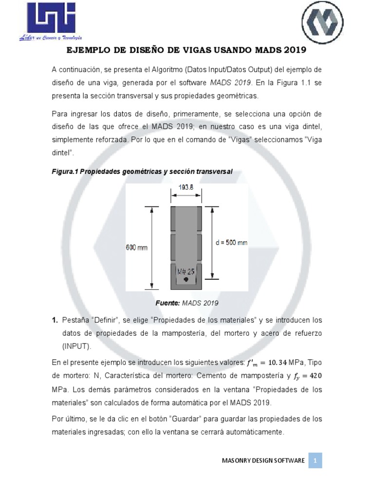 Ejemplo para Viga Dintel | PDF | Informática y tecnología de la ...