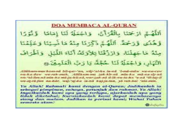 Doa Selepas Belajar | PDF