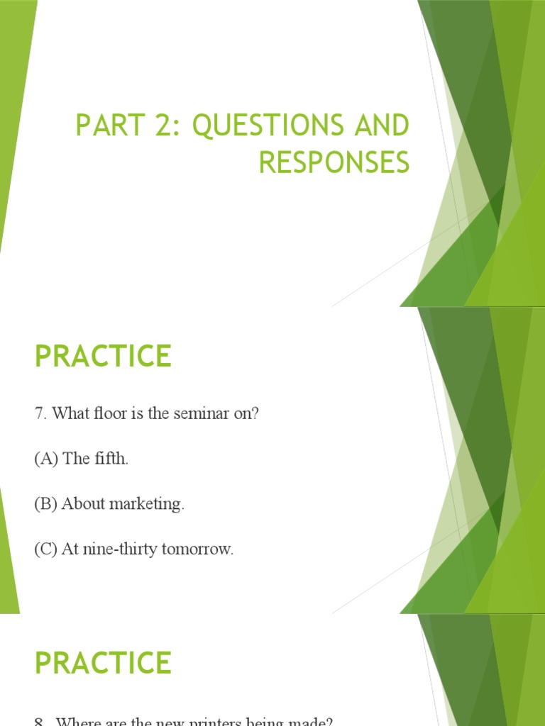 Part 2: Questions and Responses | Download Free PDF | Business