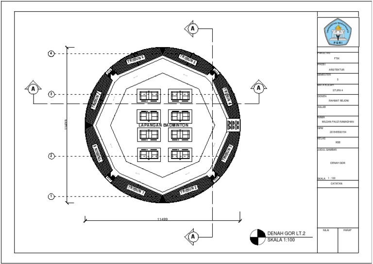 Denah GOR (Lantai 2) | PDF