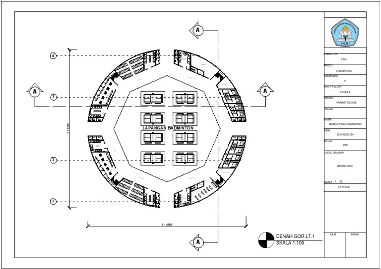 Denah GOR (Lantai 1) | PDF