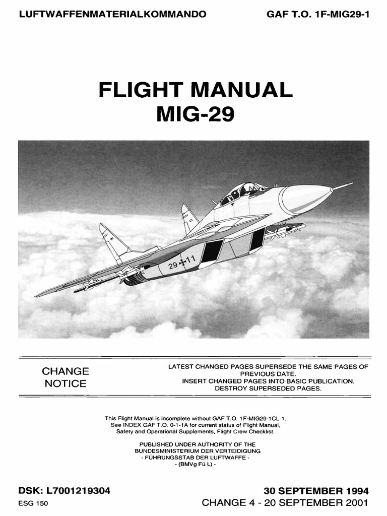 MiG-29 Flight Manual PDF | PDF