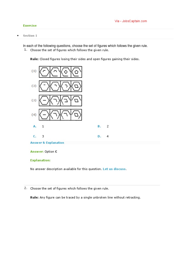 Rule Detection Non Verbal Reasoning Questions and Answers | PDF
