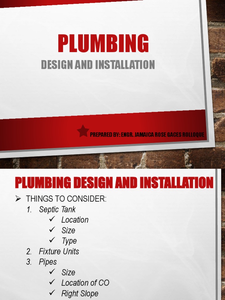 Plumbing Design for Engineers | PDF