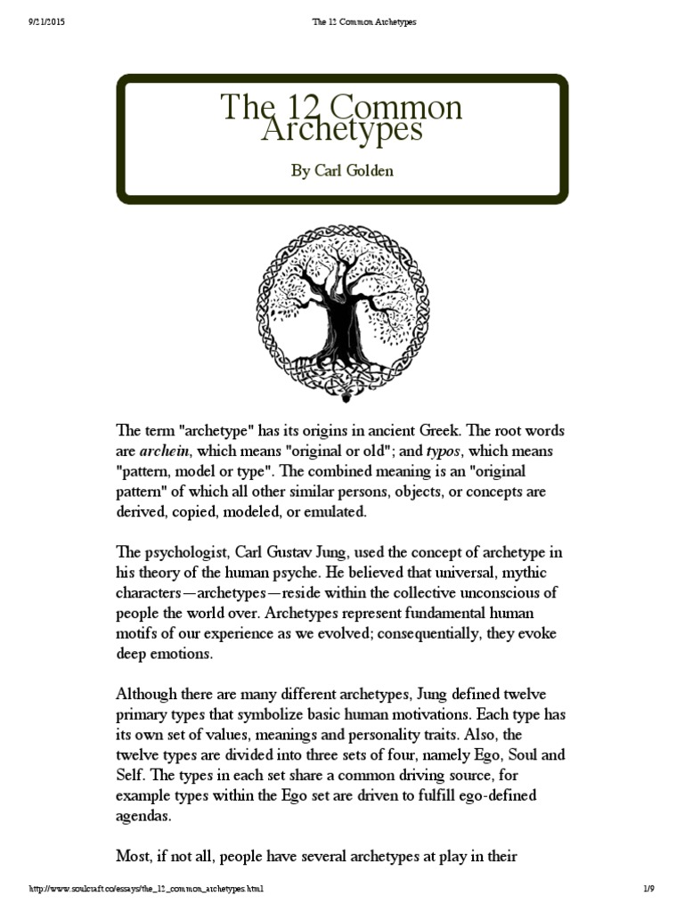 Archetypes Complete PDF | Download Free PDF | Hero | Archetype