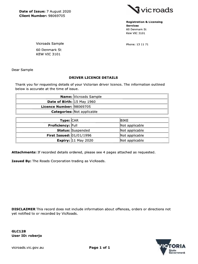 Example Full Driver History Report PDF | PDF