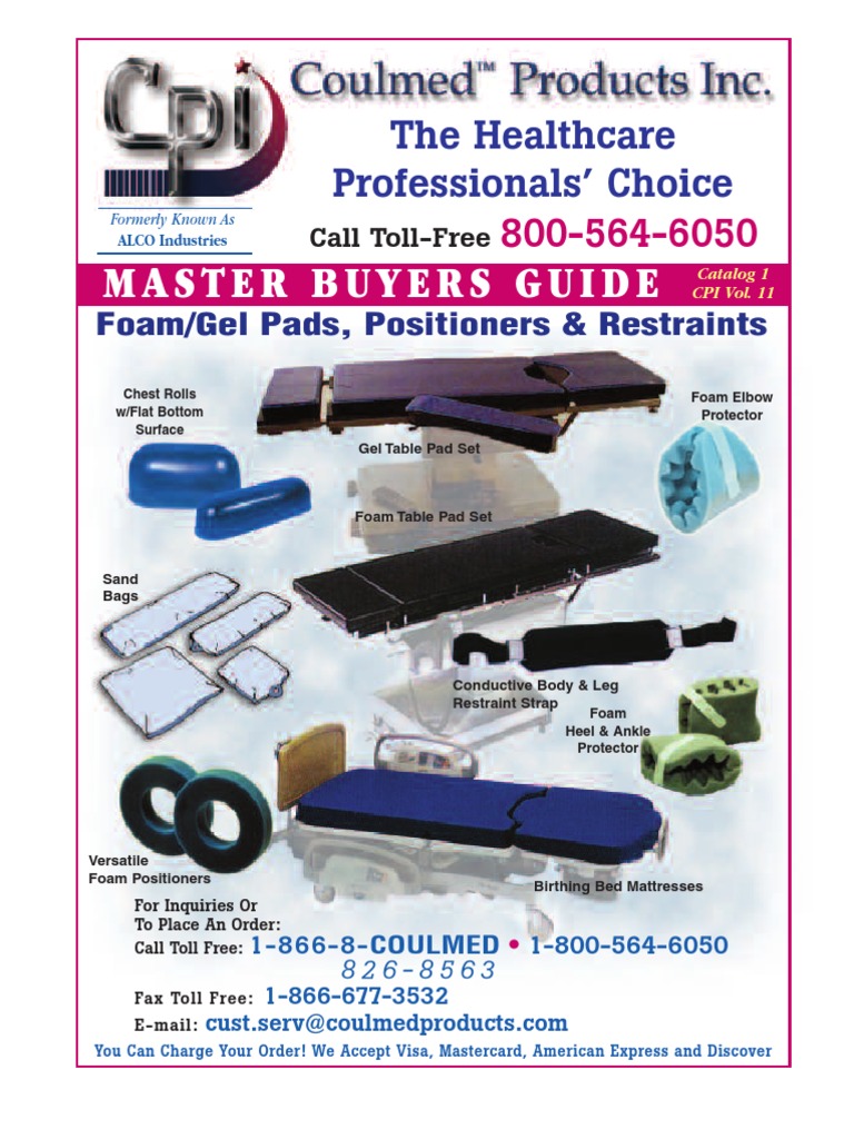 CPI Cat.1 - Foam & Gel Pads, Positioners, & Restraints | PDF | Mattress ...