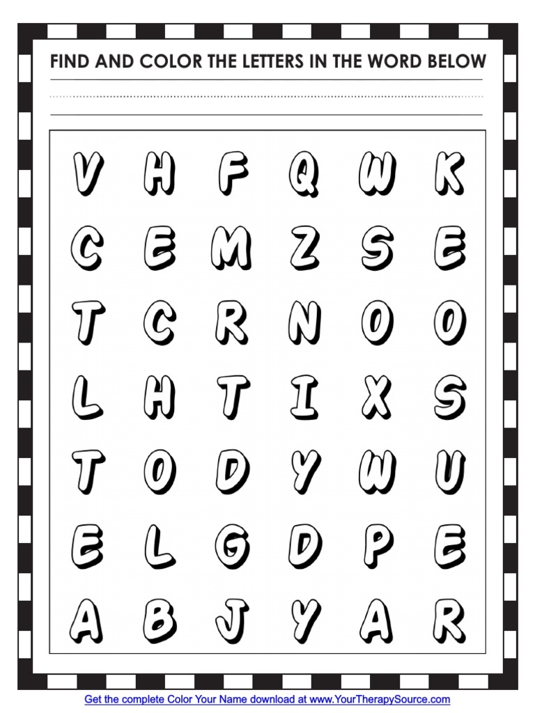 Color Your Name Freebie | PDF