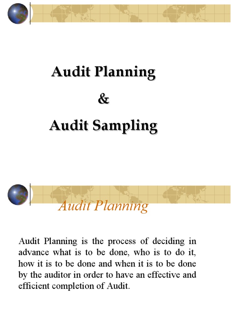 Effective Audit Planning and Sampling Guide | PDF | Internal Control ...