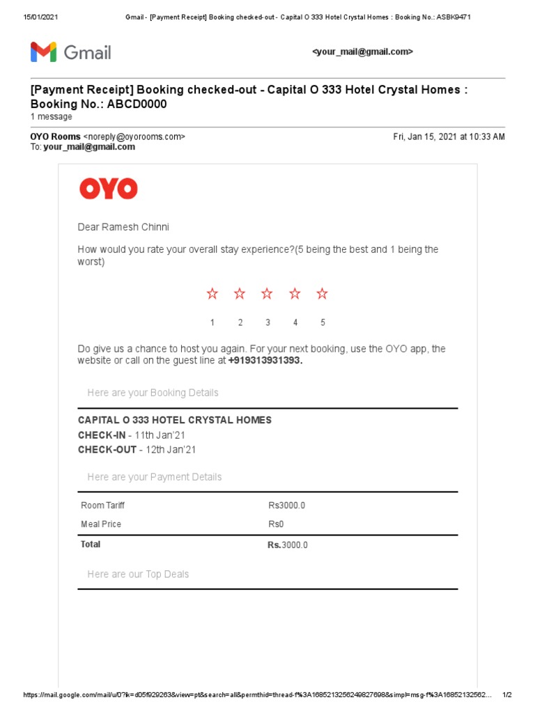 Oyo Bill Sample | PDF