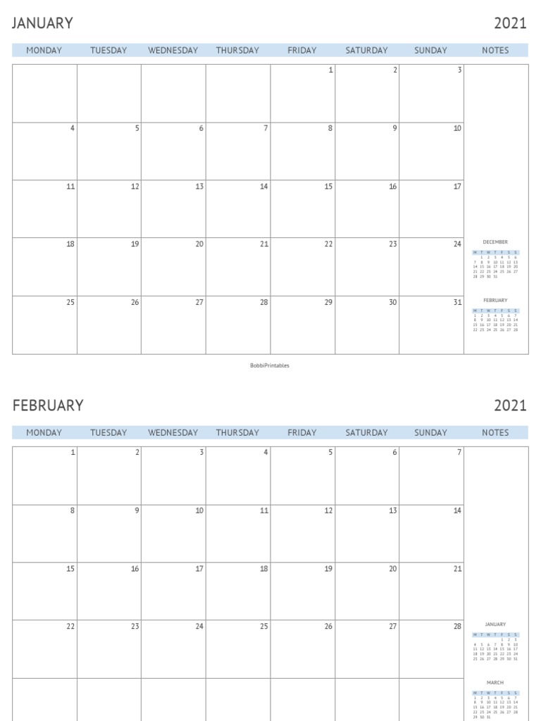 2021 Monthly Monday - Blue | PDF | Sports