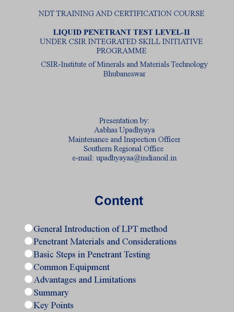 Liquid Penetrant Test Level-Ii | PDF | Materials Science | Industrial ...
