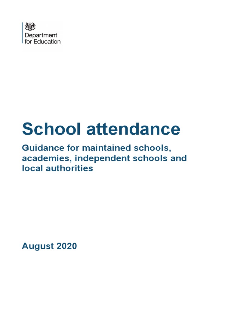 School Attendance Guidance For 2020 To 2021 Academic Year | PDF | Child ...