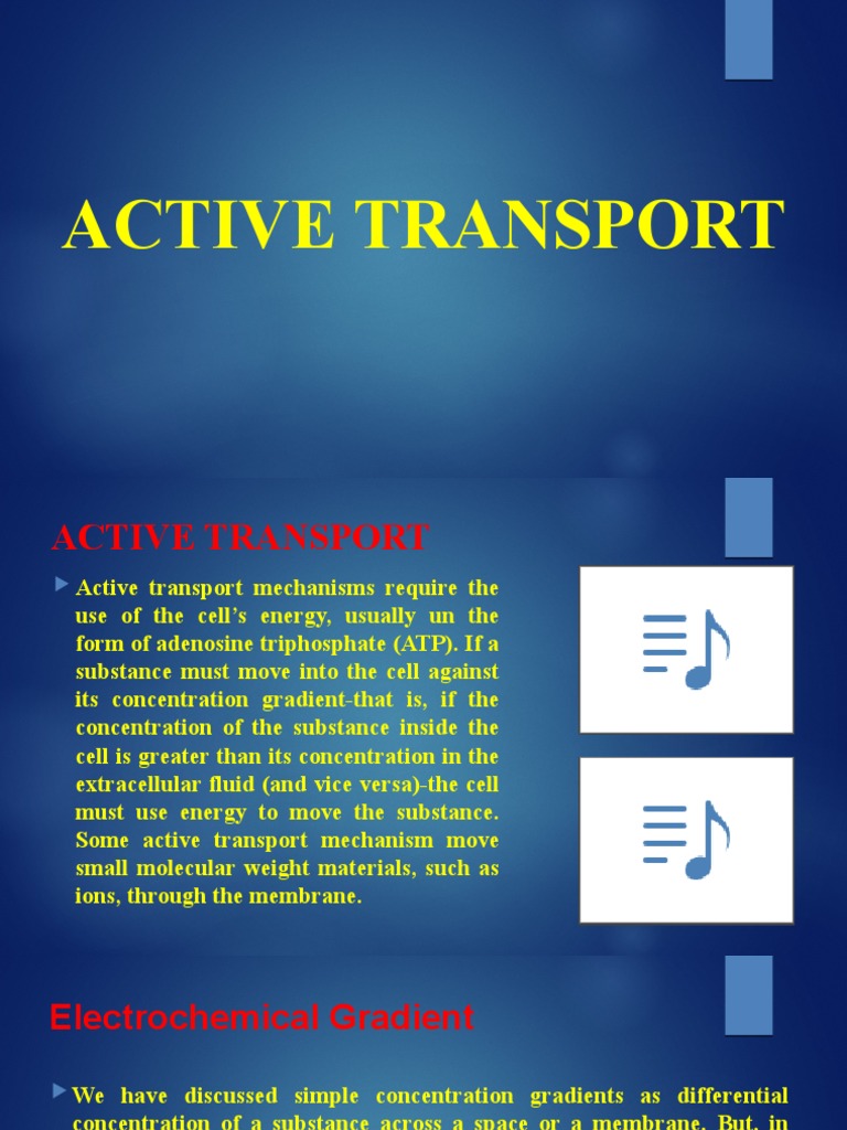 Understanding Active Transport Mechanisms | PDF | Cell Membrane ...