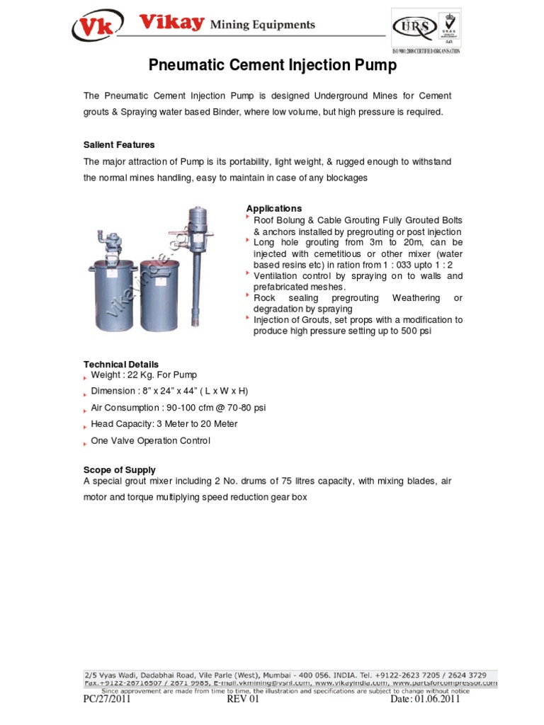 Underground Mine Cement Solutions | PDF | Technology & Engineering