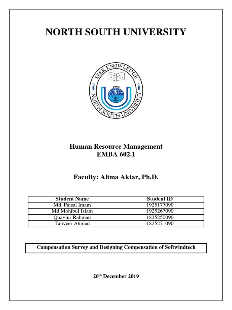 EMB602 - Human Resource Management - Project - Final | PDF | Return On ...
