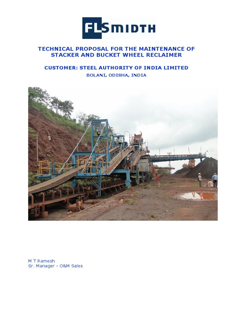 Technical Proposal - Maintenance of Stacker & Reclaimer | PDF ...