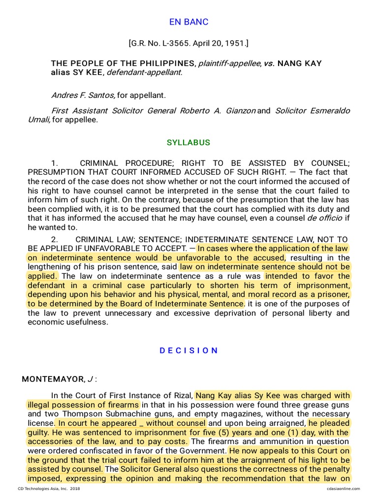 01 People V Kay | PDF | Arraignment | Sentence (Law)
