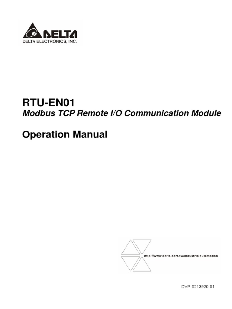 Delta Electronics Rtu En01 User Manual | PDF | Programmable Logic ...