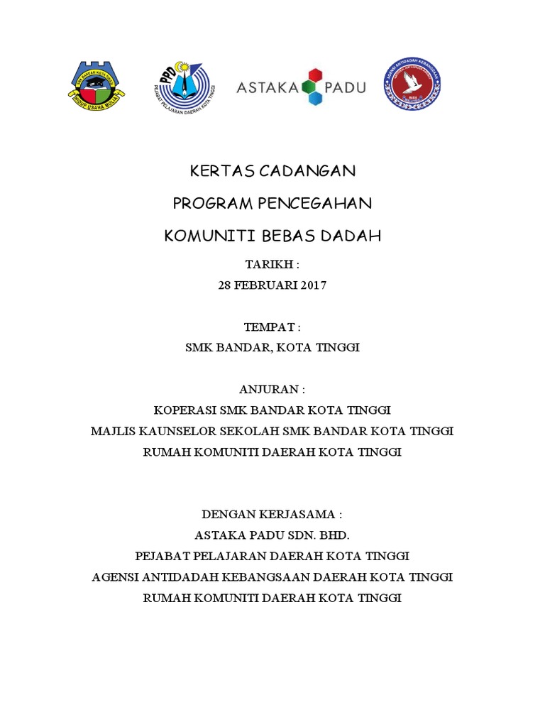 Kertas Cadangan Program Aadk | PDF | Ilmu Sosial
