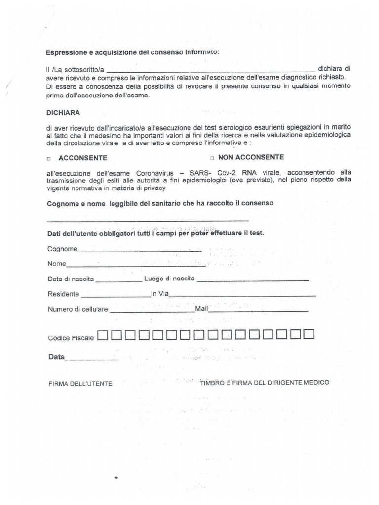 Consenso Informato | PDF