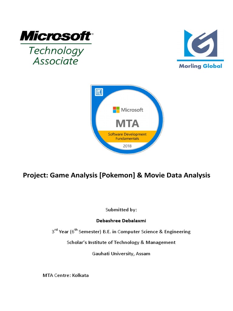 Project: Game Analysis (Pokemon) & Movie Data Analysis: Submitted by ...