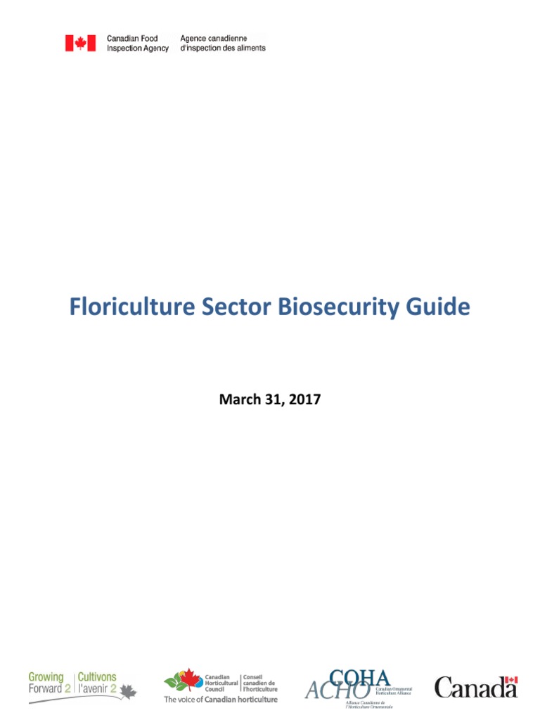 Floriculture Sector Biosecurity Guide: March 31, 2017 | PDF | Pest ...