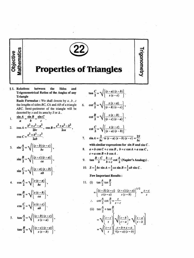 Ch22 - Properties of Triangle | PDF