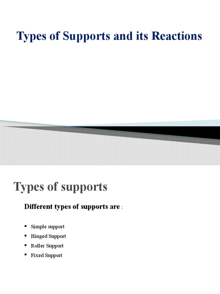 Types of Supports and Reactions Explained | PDF
