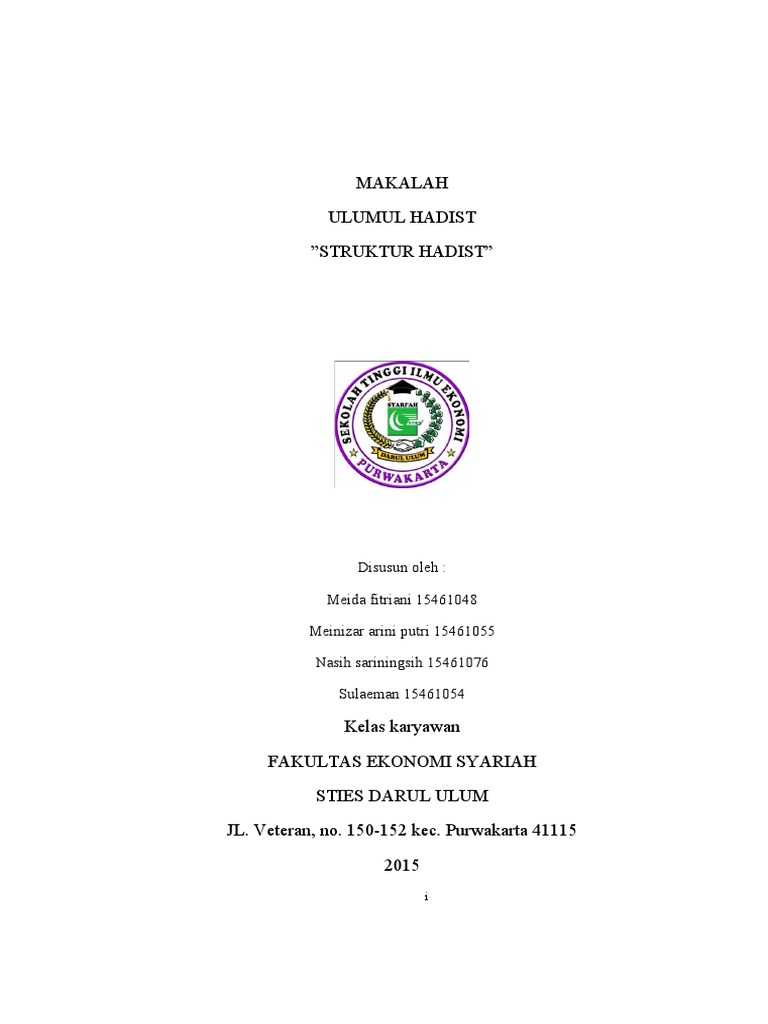 Struktur dan Unsur Hadis dalam Islam | PDF