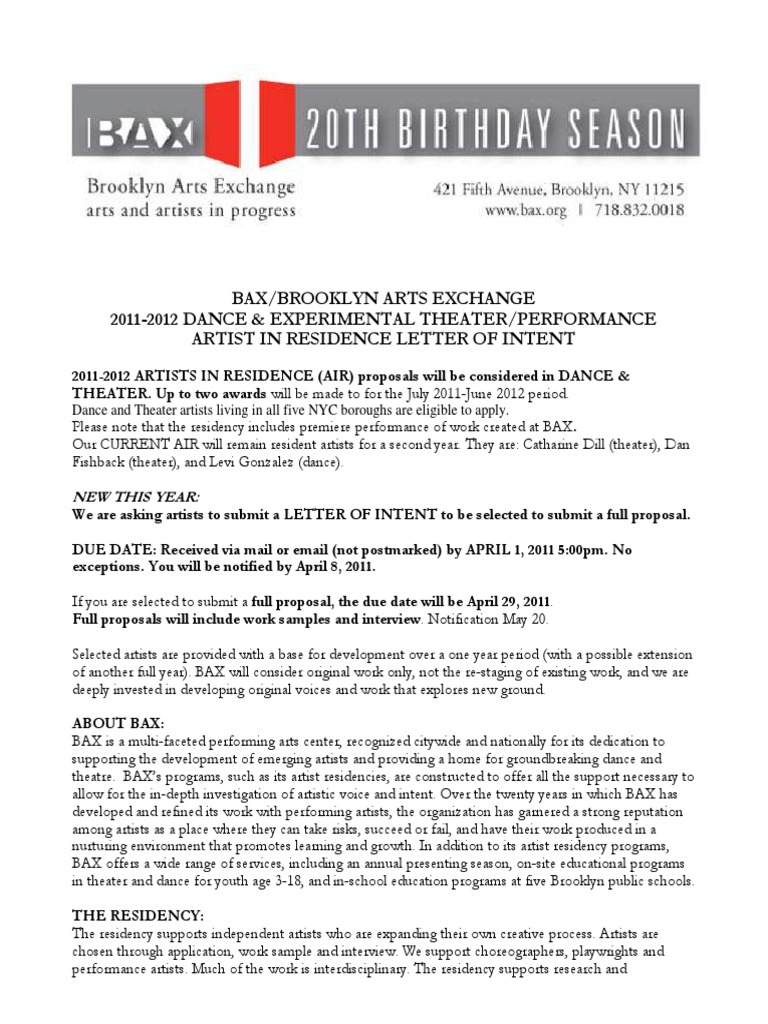Bax/Brooklyn Arts Exchange 2011-2012 Dance & Experimental Theater ...