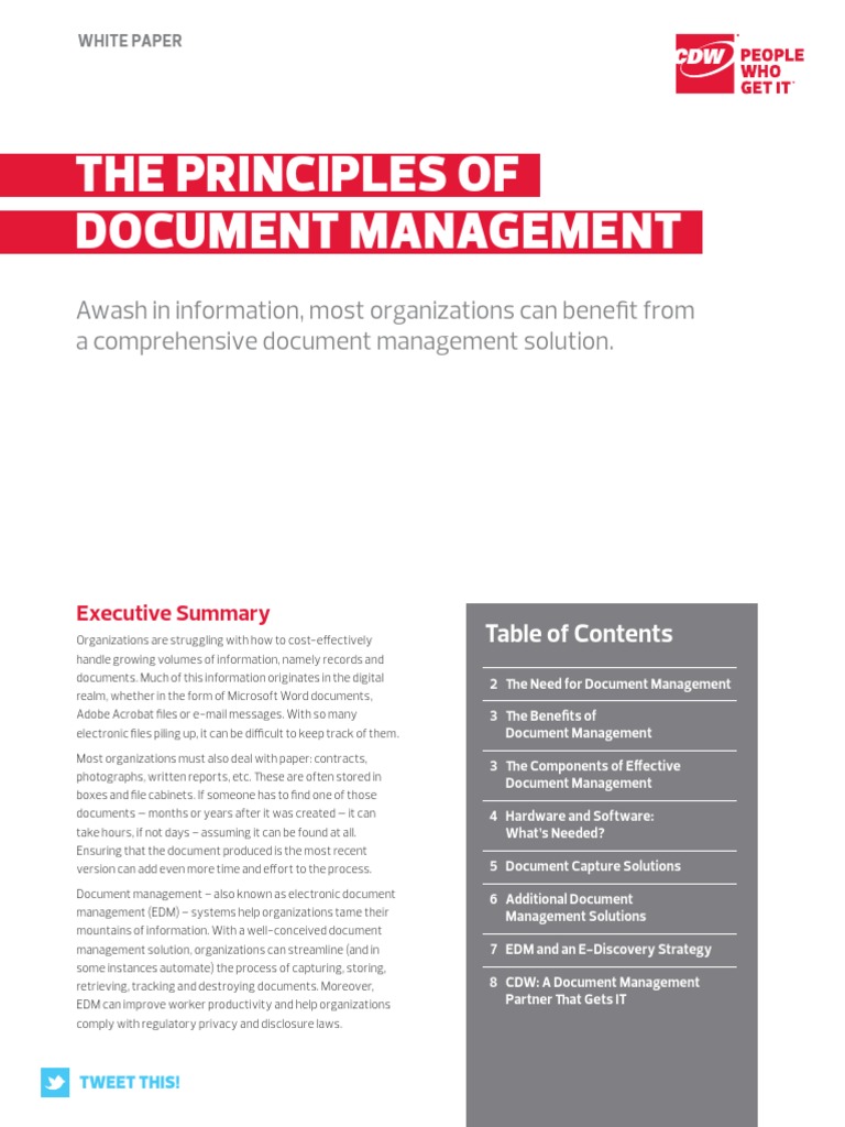 The Principles of Document Management | PDF | Search Engine Indexing ...
