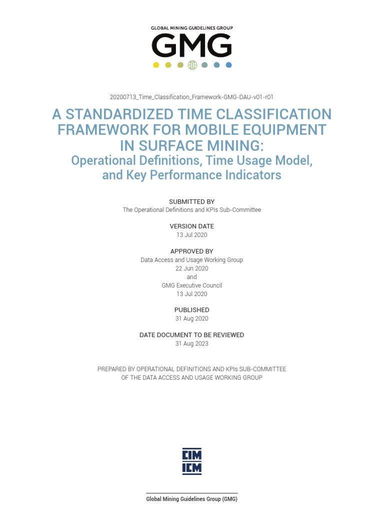 A Standardized Time Classification Framework Guideline | PDF ...