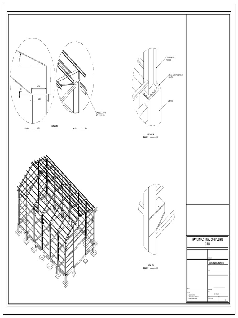PLANOS PORTICO autocad2013-DETALLES | PDF