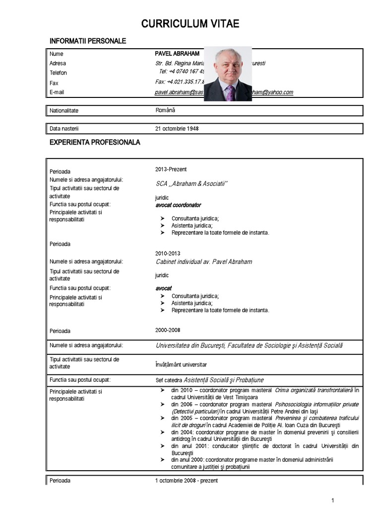 CV Pavel Abraham | PDF
