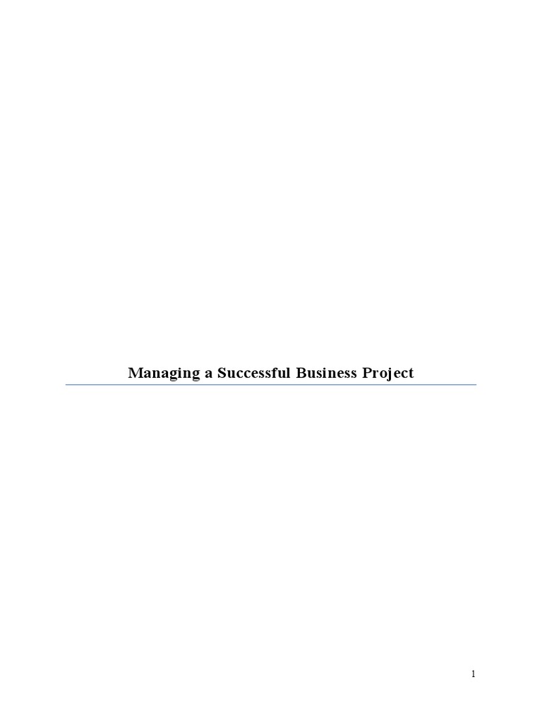 Managing A Successful Business Project | PDF | Qualitative Research ...