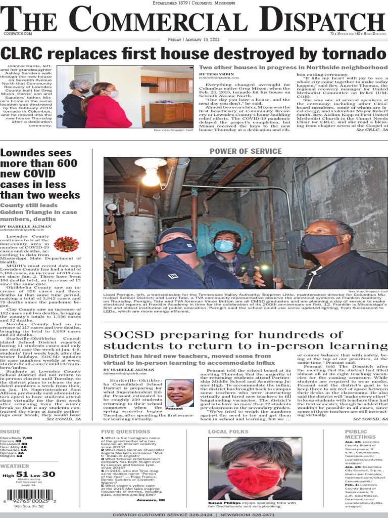 Commercial Dispatch Eedition 1-15-21 | PDF | Chuck Schumer | United ...