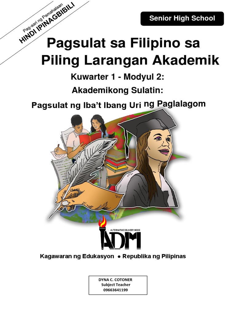 Pagsulat Sa Filipino Sa Piling Larangan Akademic Week 5 & 6 PDF | PDF