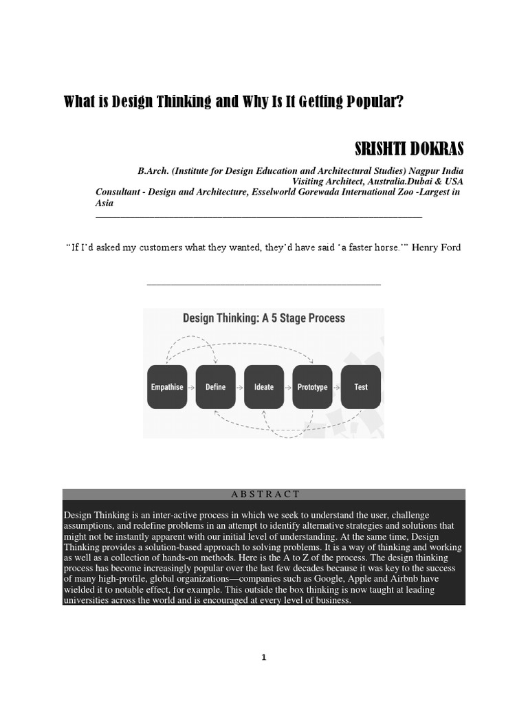 What Is Design Thinking PDF | PDF | Design Thinking | Design