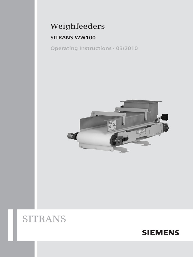 WS100 Manual PDF | PDF | Belt (Mechanical) | Screw
