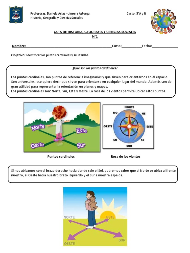 Actividades sobre la Rosa de los Vientos | PDF | Science | Geografía
