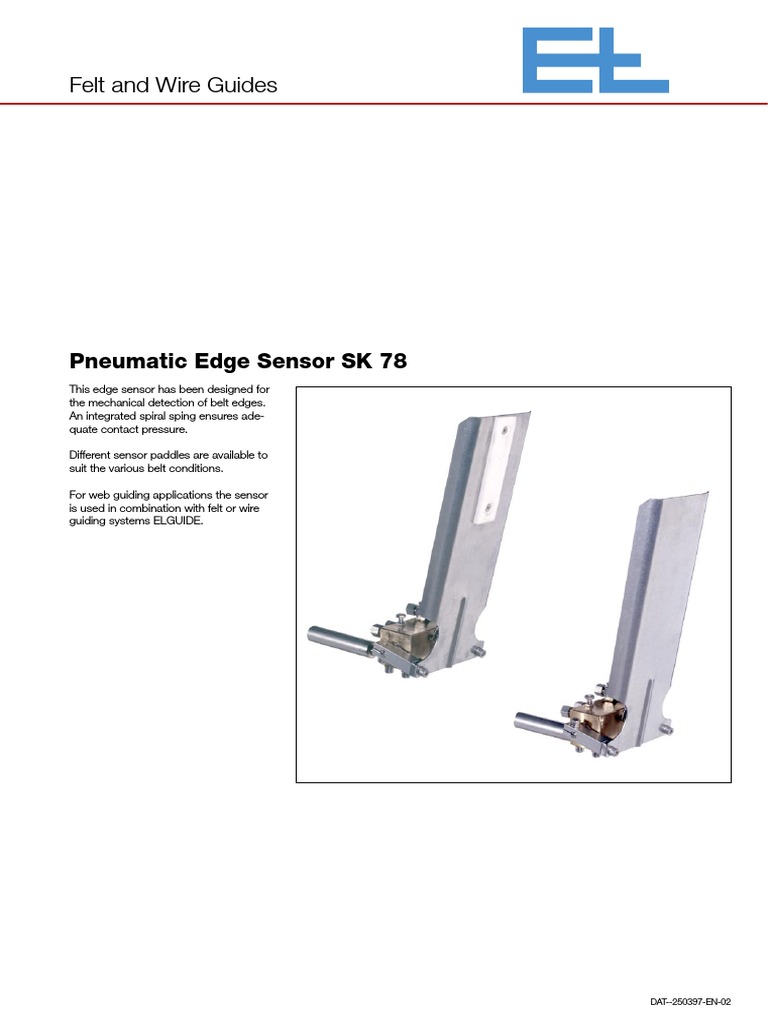Pneumatic Edge Sensor SK 78 Overview | PDF | Equipment | Machines