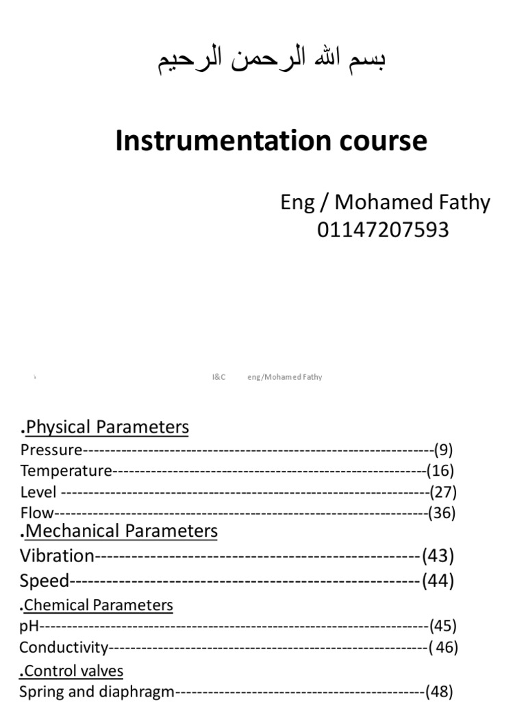 22-4-2019 - Instrumentation Course | PDF | Flow Measurement | Waves