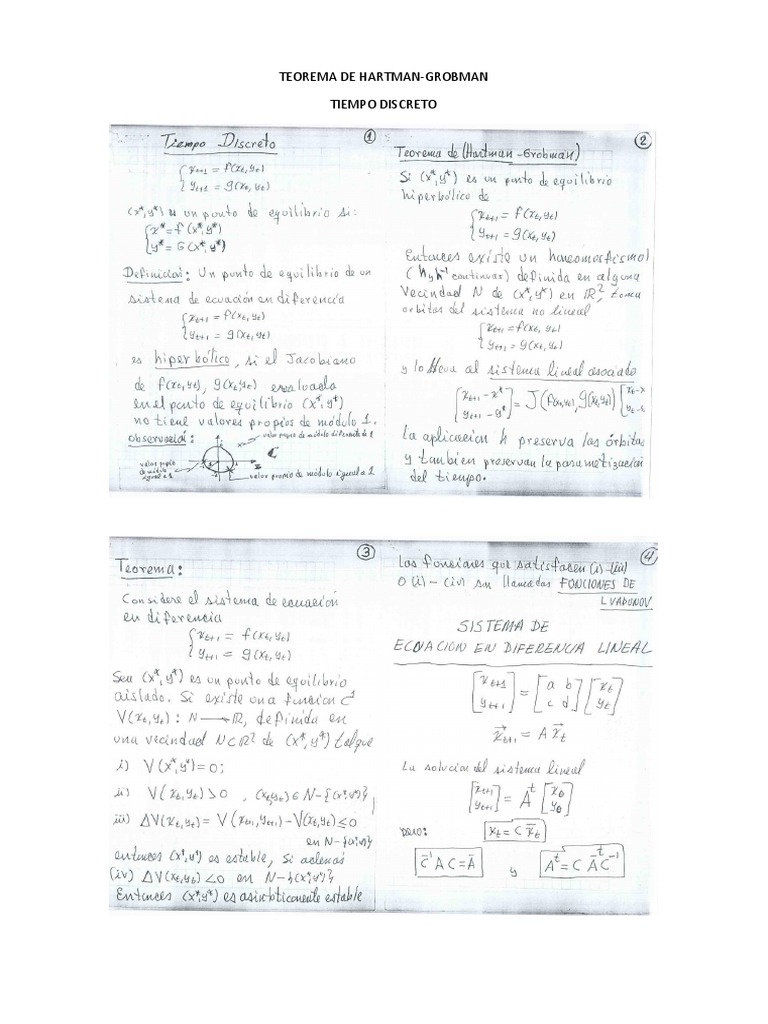 Teorema de Hartman-Grobman - Caso Discreto | PDF