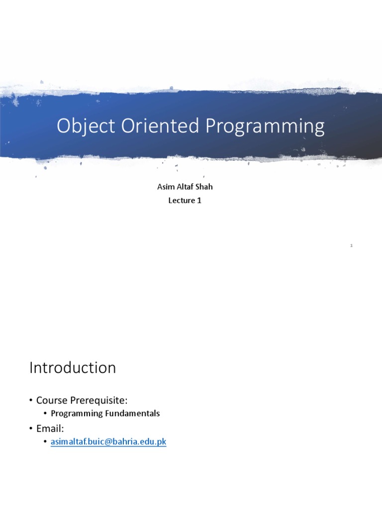 Lecture1 1 24092020 010332pm | PDF | Computer Program | Programming