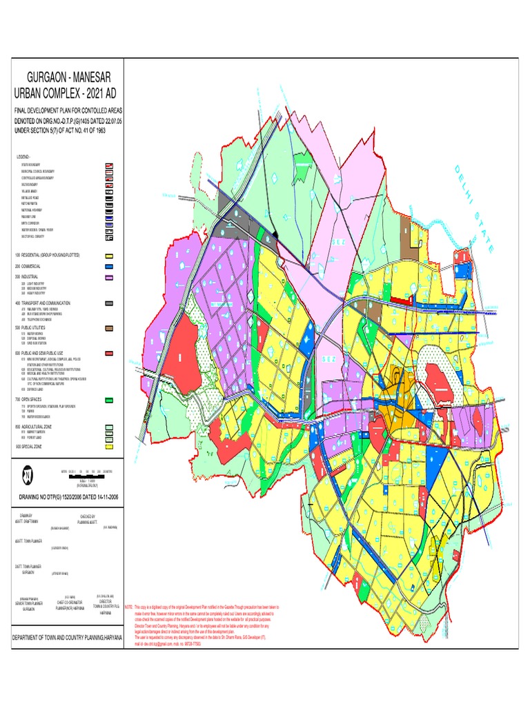 Gurgaon - Manesar Urban Complex - 2021 Ad: Legend | PDF