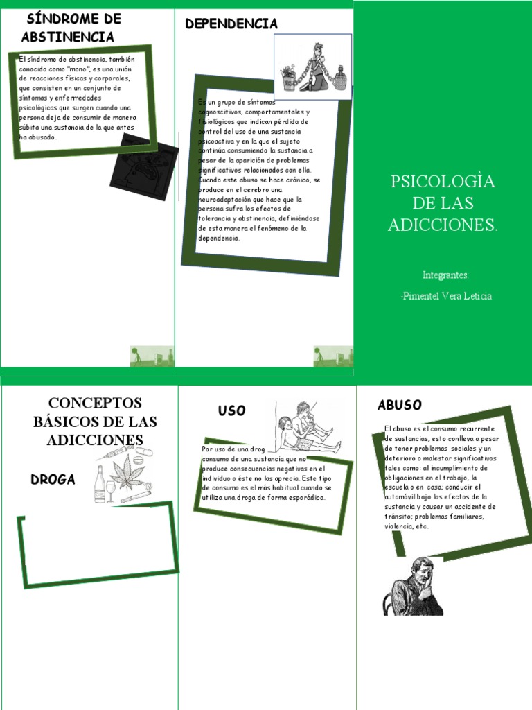 Triptico de Adicciones | PDF | Drogas | Despachador de drogas