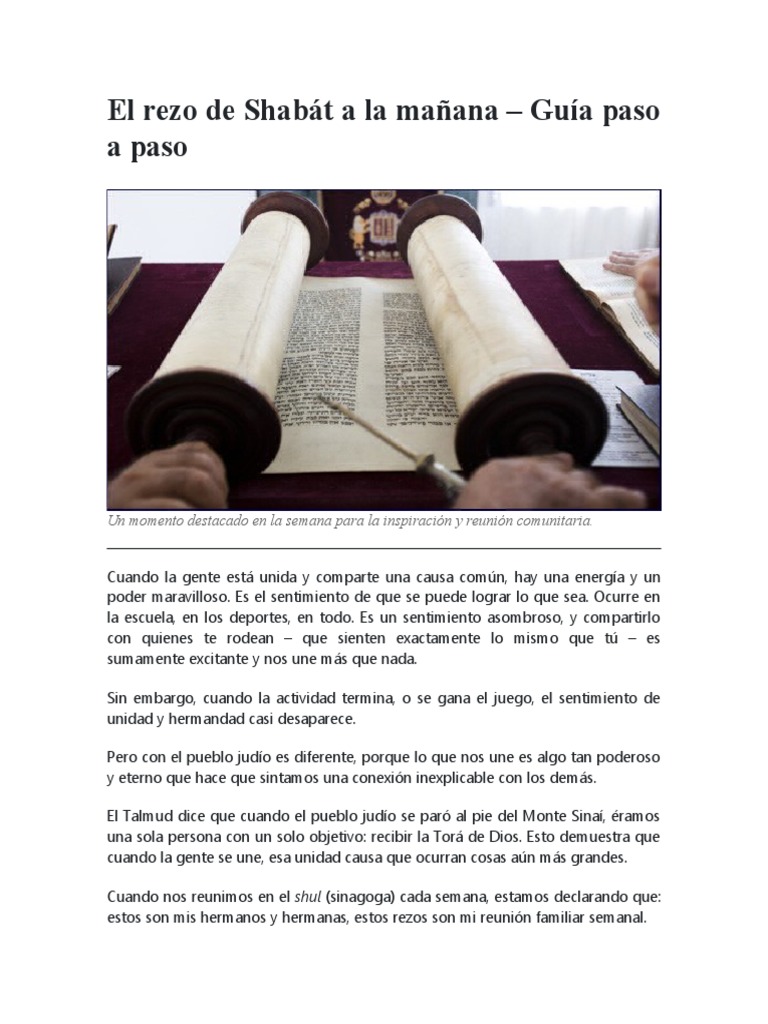 El Rezo de Shabát A La Mañana | PDF | Shema Israel | Oración
