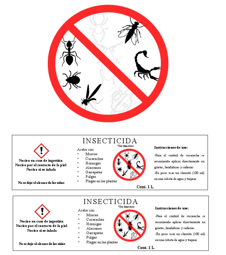 Etiqueta Insecticida | PDF | Insectos | Insectos y humanos